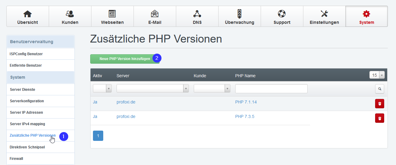 Verschiedene Php Versionen Für Ispconfig Installieren Php Fpm Fastcgi Profoxi