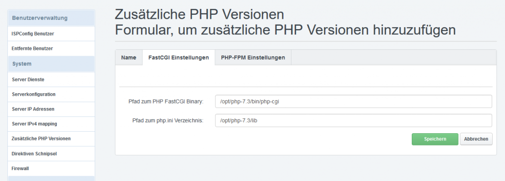 Verschiedene PHP Versionen für ISPConfig installieren (PHP-FPM, FastCGI) – Profoxi